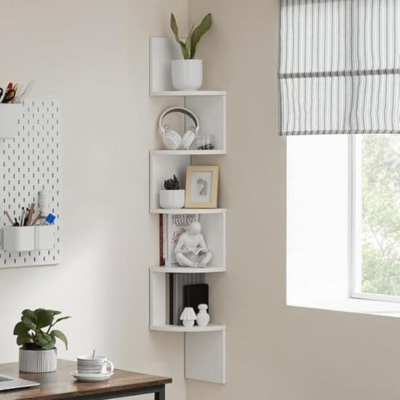 Wall Decor | New Corner Shelf Wall Mount 5tier Floating Corner ...
